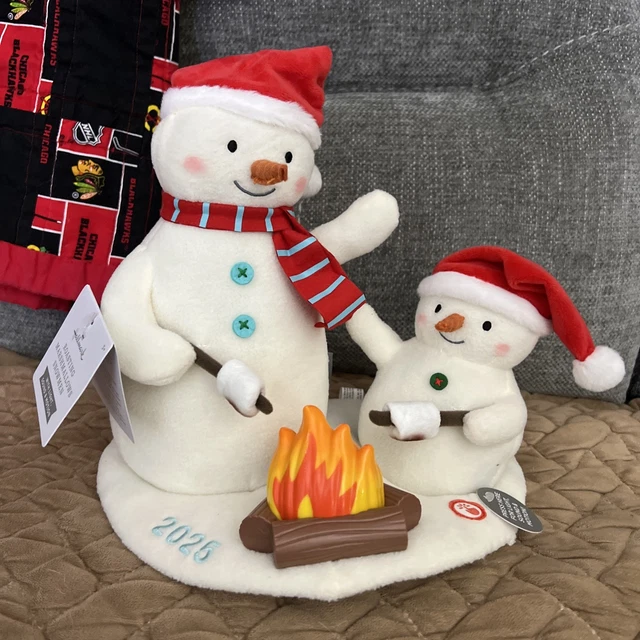 2025 ANIMATED SNOWMEN Plush Hallmark Roasting Marshmallows Jingle Pals ...