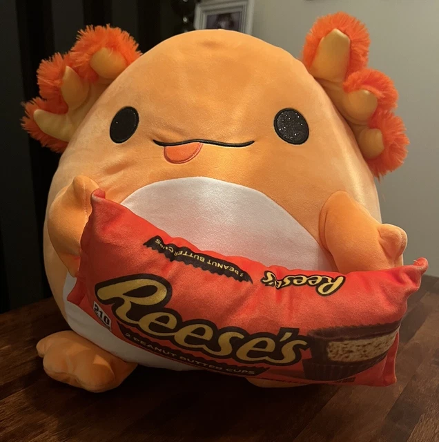 SNACKLES ALBIE AXOLOTL Chocolate Reese's Peanut Cups 35 cm Orange Super ...