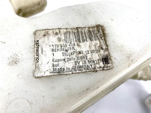 BOUTEILLE DE RÉSERVOIR de liquide lave-glace Volkswagen Caddy 2008 ...