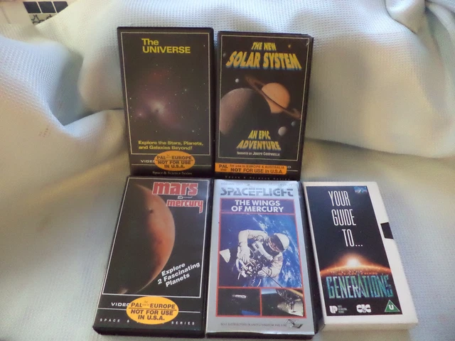 FIVE VHS Tapes Circa 1984 - 1994 The Universe VHS NASA The New Solar ...