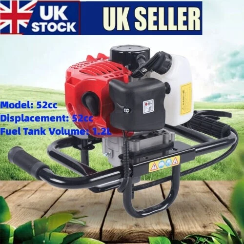 GROUND DRILL DIGGING Machine 1.2L Petrol Earth Auger Fence Post Hole ...