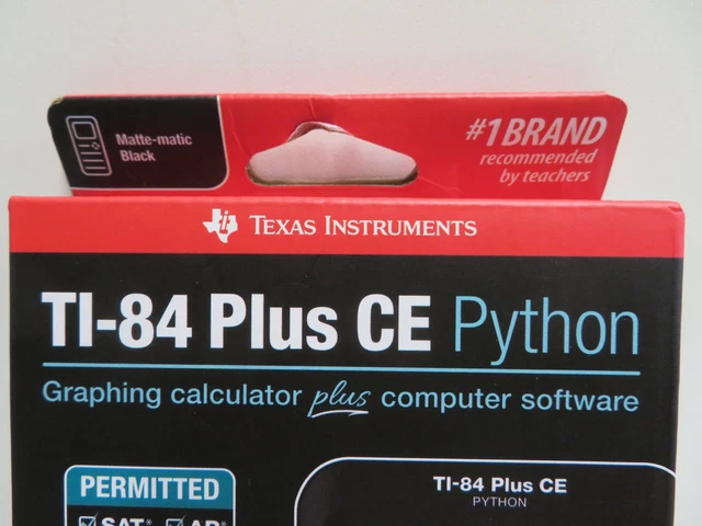 TEXAS INSTRUMENTS TI-84 Plus CE Python Graphing Calculator Matte-matic Black NEW $115.95 ...