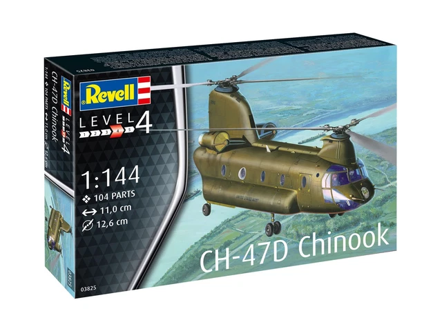 REVELL 03825 CH-47D Chinook 1:144 Scale Unbuilt/Unpainted Plastic Model ...