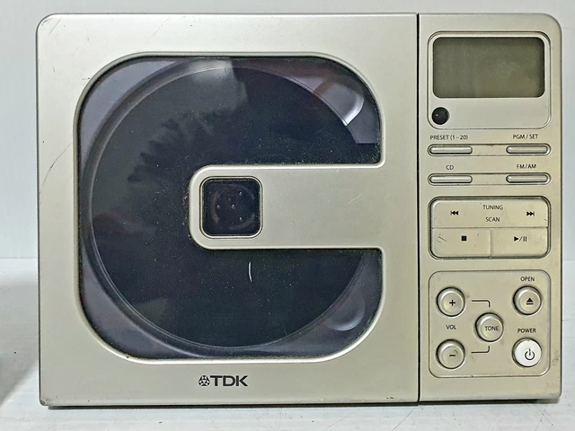 RARE RETRO TDK CD Radio Mini System Wall or Shelf mountable NX-03CD ...