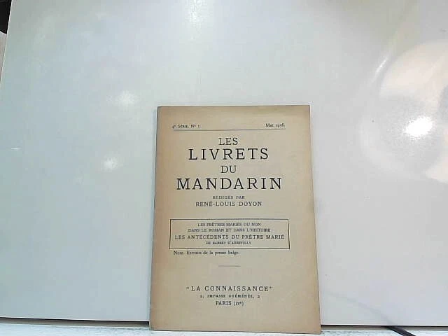 LES LIVRETS DE Mandarin, n1 mai 1936 EUR 15,00 - PicClick FR