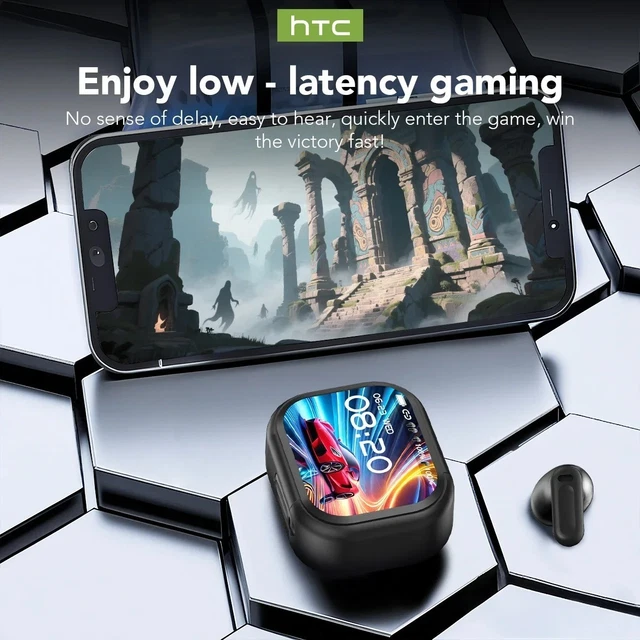 TRANSLATOR HTC NE20 New Bluetooth 6.0 Wireless Headphones Translation ...