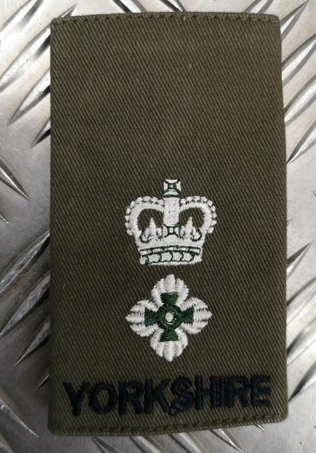 GENUINE BRITISH ARMY Lieutenant Colonel Rank Slide Epaulette Yorkshire ...