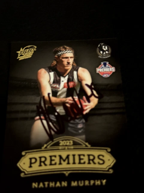 NATHAN MURPHY HAND-SIGNED 2023 Collingwood Premiers Card - Limited ...