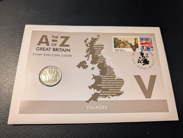 V 2019 ALPHABET A to Z of Great Britain 10p Letter V in a Coin and ...