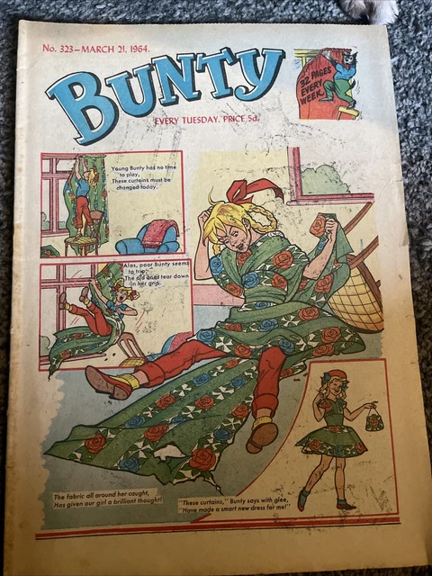 BUNTY BRITISH-TABLOID ROMANCE COMIC- four Mary’s Issue 323 March 21st ...