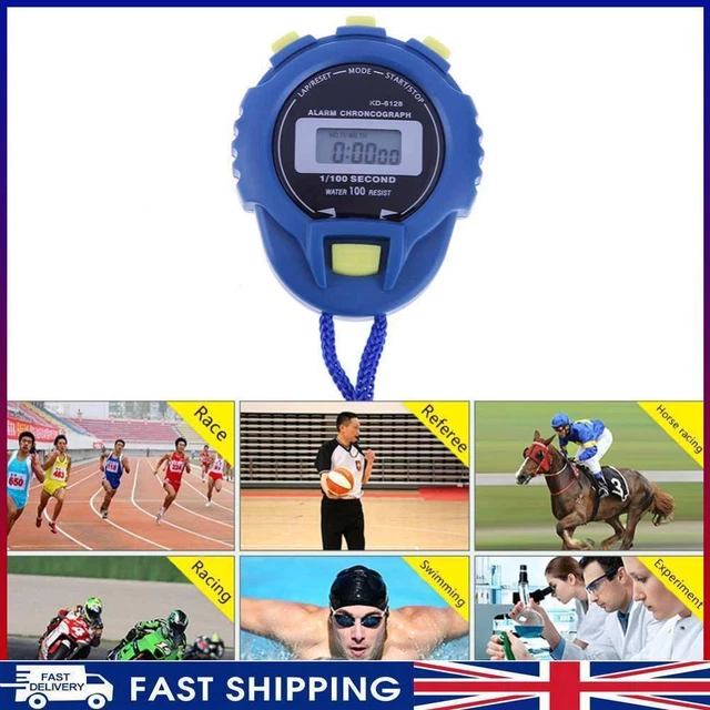 UK LCD CHRONOGRAPH Digital Timer Stopwatch Sport Counter Odometer Watch ...