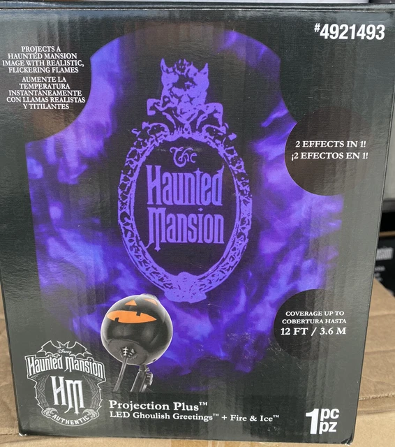 DISNEY'S HAUNTED MANSION Logo Gemmy Projection Plus Animated Halloween ...