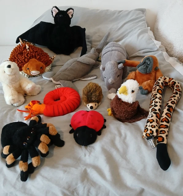 BUNDLE OF WILDLIFE Soft Toys Ravensden Wild Republic WWF Plush Bat ...