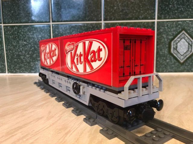 LEGO TRAIN CUSTOM Double Container Wagon (Kit Kat) £69.99 - PicClick UK
