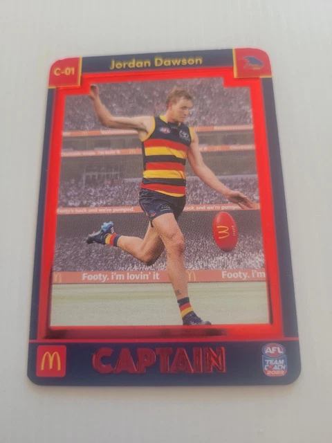 2023 AFL TEAM Coach McDonald's Captain Cards Jordan Dawson Tracked ...