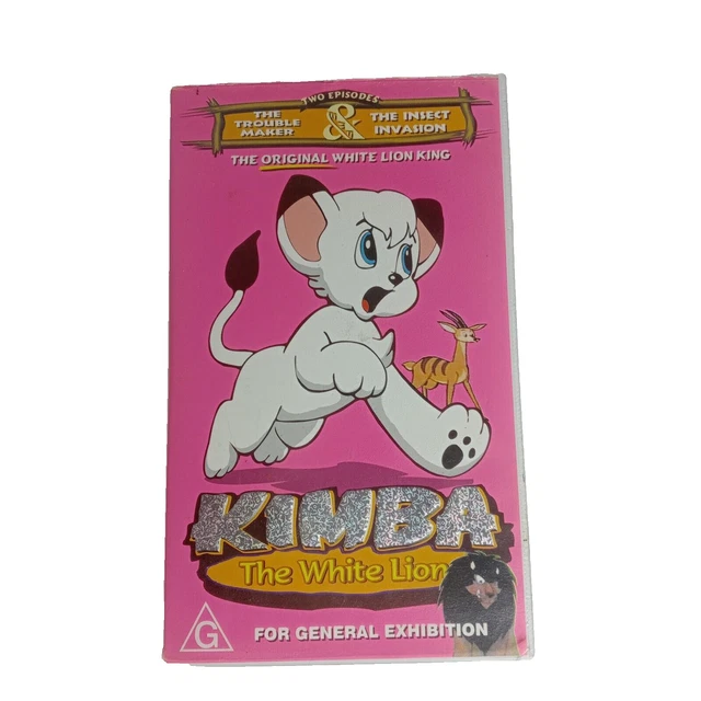 KIMBA THE WHITE Lion Cartoon VHS PAL format Video Tape Rated G ...