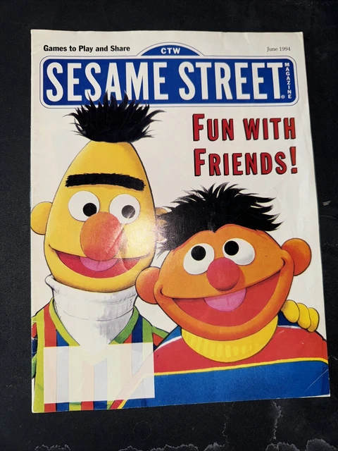 CTW FUN WITH Friends Sesame Street Vtg June 1994 Magazine Activity Book ...