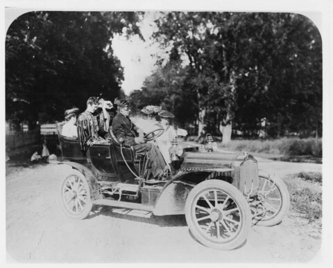 1905 PACKARD MODEL N Touring Car With Family Old Car Photo $9.00 ...
