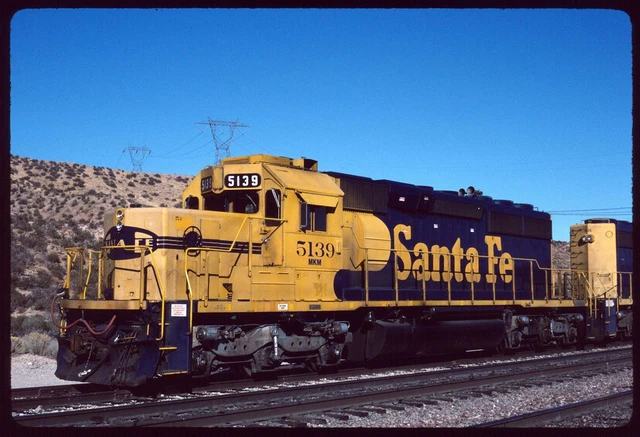 ORIGINAL RAIL SLIDE - ATSF Santa Fe Railway MKM 5139 Summit CA 11-27 ...