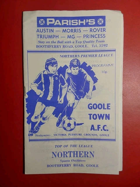 GOOLE TOWN V Matlock Town 30th November 1978 £0.63 - PicClick UK