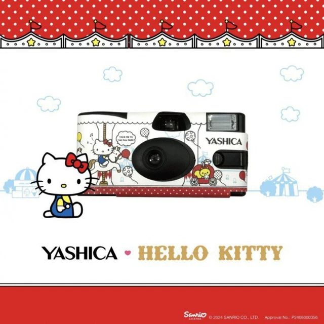 YASHICA X HELLO Kitty Single Use Film Camera 35mm 27 Exposure ISO 400 ...