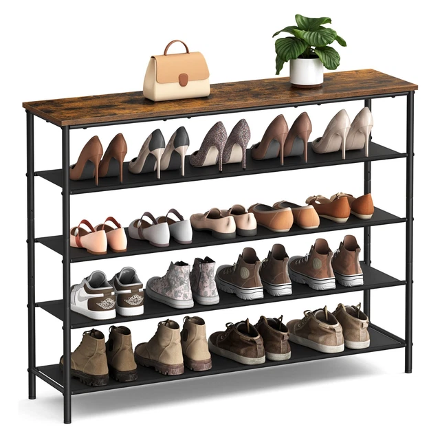VASAGLE SCHUHREGAL MIT 4/5 Ebenen Schuhschrank Schuhständer Schuhablage ...
