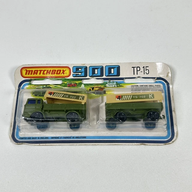 MATCHBOX TWO-PACKS TP-15 Military Truck And Trailer 1978 Lesney In Box ...