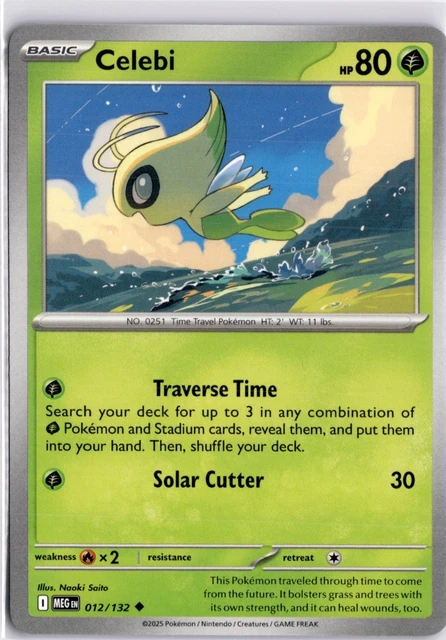 CELEBI UNCOMMON ME01: Mega Evolution 012/132 Pokémon Card TCG £0.99 - PicClick UK