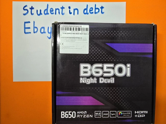 JGINYUE B650I NIGHT Devil AM5 ITX Motherboard- AMD Ryzen 7000- DDR5 RAM ...