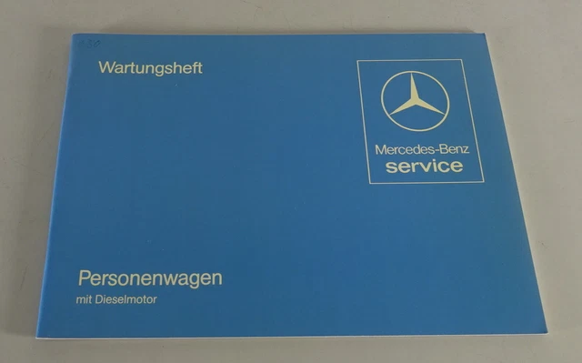 SERVICE BOOK MERCEDES Benz W123 Diesel blank without entries from 08/ ...