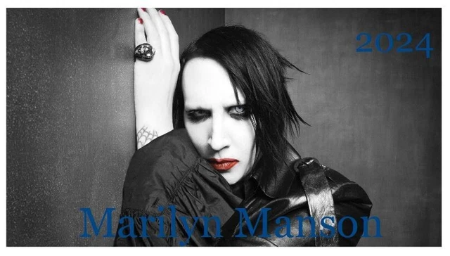 MARILYN MANSON 2024 Landscape Desktop Calendar £8.99 - PicClick UK