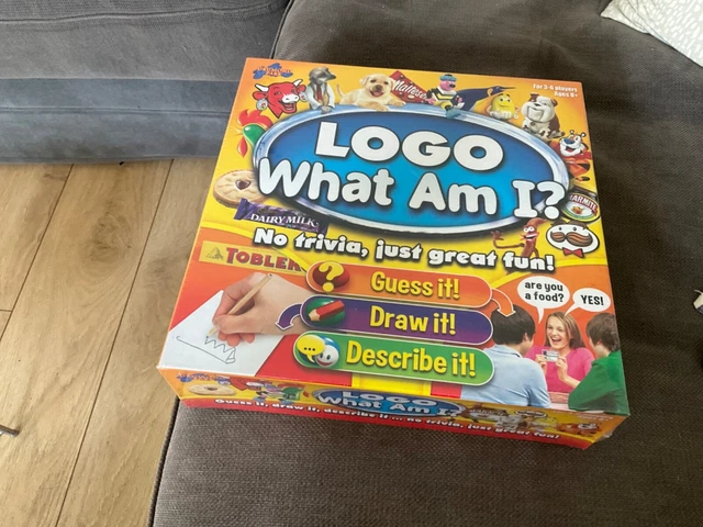 WHAT AM I Logo Family Board Game drawing Drumond Park 3-6 players 8 ...