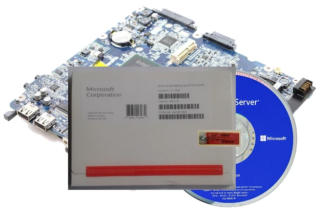 WINDOWS SERVER 2022 DataCenter 16 Cores 64Bit DVD & COA OEM + 50 RDS ...