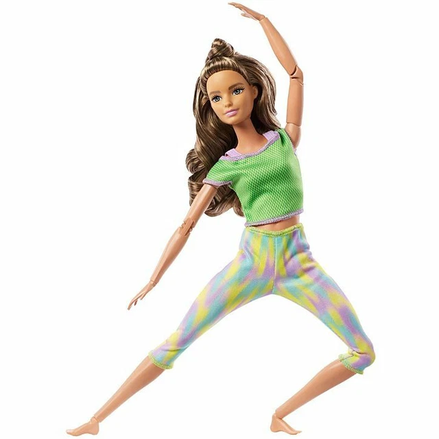 BARBIE MADE TO Move Brunette Doll Yoga Fitness Posable Athleisure-wear ...