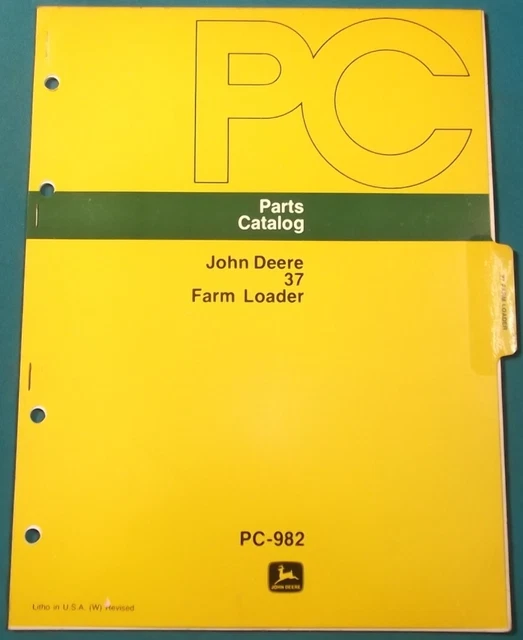 MANUEL DES PIÈCES Du Chargeur De Ferme JOHN DEERE 37 PC-982 EUR 21,70 ...
