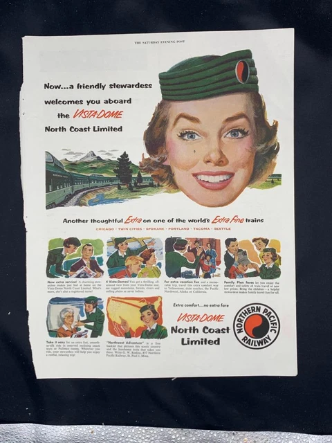 Magazine Ad 1955 Northern Pacific Railway Eur 7 38 Picclick Fr