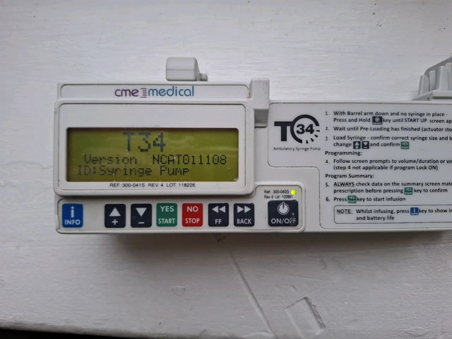 CME MCKINLEY T34 Ambulatory Syringe Pump £55.00 - PicClick UK