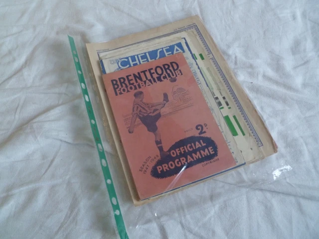 MY PRIVATE COLLECTION of London 1940 's football programmes 19 in total ...