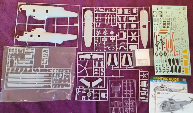 HASEGAWA 1:48 SH-3H Sea King Helicopter Model Kit 07201 COMPLETE ...