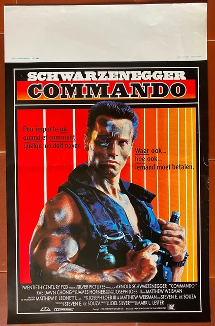 PLAKAT BELGISCHER COMMANDO Mark L.Lester Arnold Schwarzenegger 34x54cm ...