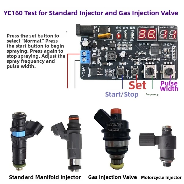 FOR INJECTOR TESTING Diesel Injector Tester DC 12-24V Power Power-off ...