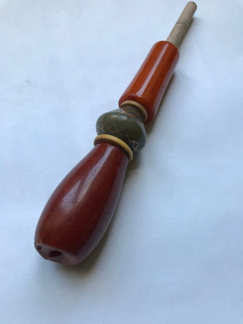 ANCIEN EMBOUT PIPE narguilé ottoman cherry ambre 19ème chibouk old ...