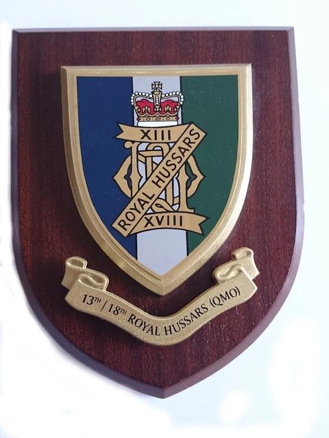 13TH 18TH ROYAL Hussars Military Wall Plaque Mess Shield £24.99 ...