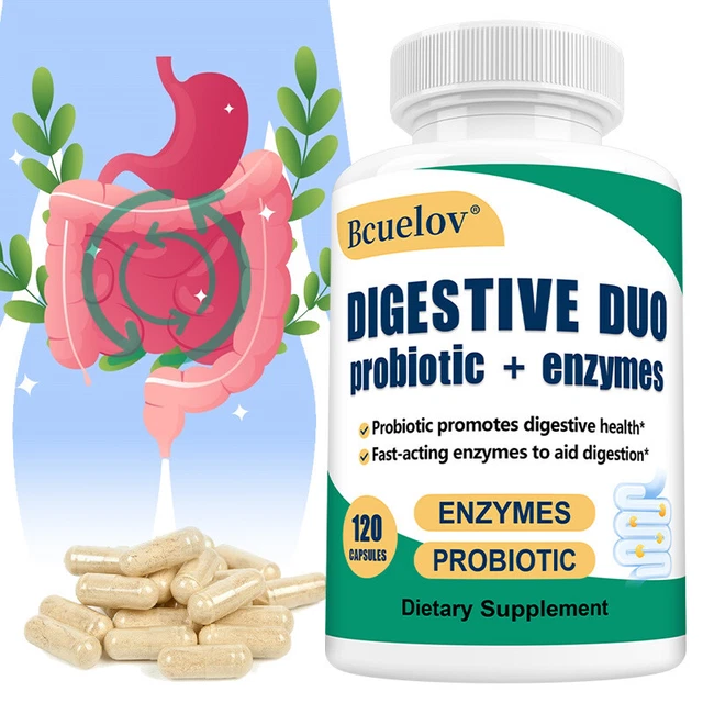 DIGESTIVE DUO PROBIOTIC Plus Enzymes 30/60/120 Capsules Exp 2/27 £7.63 ...