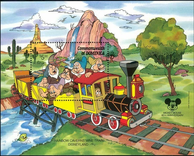 DOMINIQUE 1987 DISNEY Mickey Mouse Trains Seven Dwarfs Rail Cartoons m ...