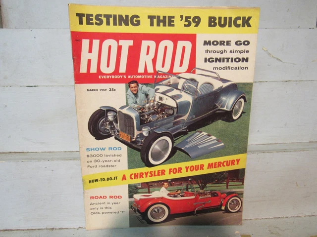 HOT ROD MAG MAR 1959: BUICK LeSABRE, DRAG STRIPS, GASKETS and SEALS ...