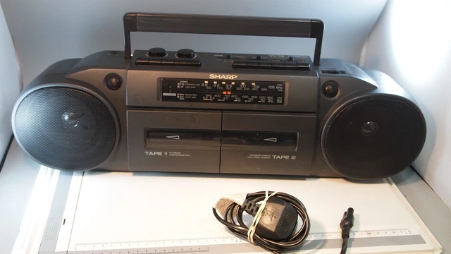 SHARP MODEL WQ-280 Stereo Twin Tape Cassette Player & Recorder, FM ...