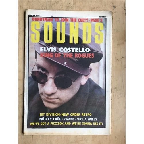 ELVIS COSTELLO SOUNDS Magazine March 1 1986 - Elvis Costello Cover With ...