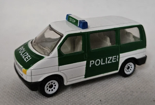 SIKU 1350 VW T4 Polizei Mannschaftswagen - weiß/grün - unbespielt (mint) EUR 4,00 - PicClick DE
