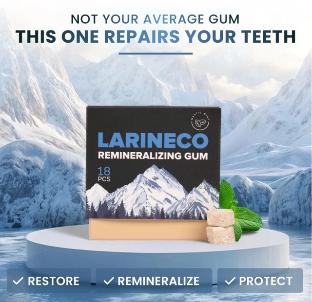 LARINECO REMINERALIZING GUM with Nano Hydroxyapatite & Xylitol (MINT) –SugarFree £42.29 ...
